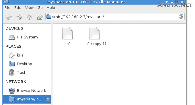 Linux简单共享目录三种方法：NFS挂载/GlusterFS存储/samba共享 - AndyX.Net - 安迪克斯
